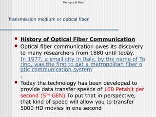 OPTICAL FIBRE COMMUNICATION COMPLETE PPT | PPTX