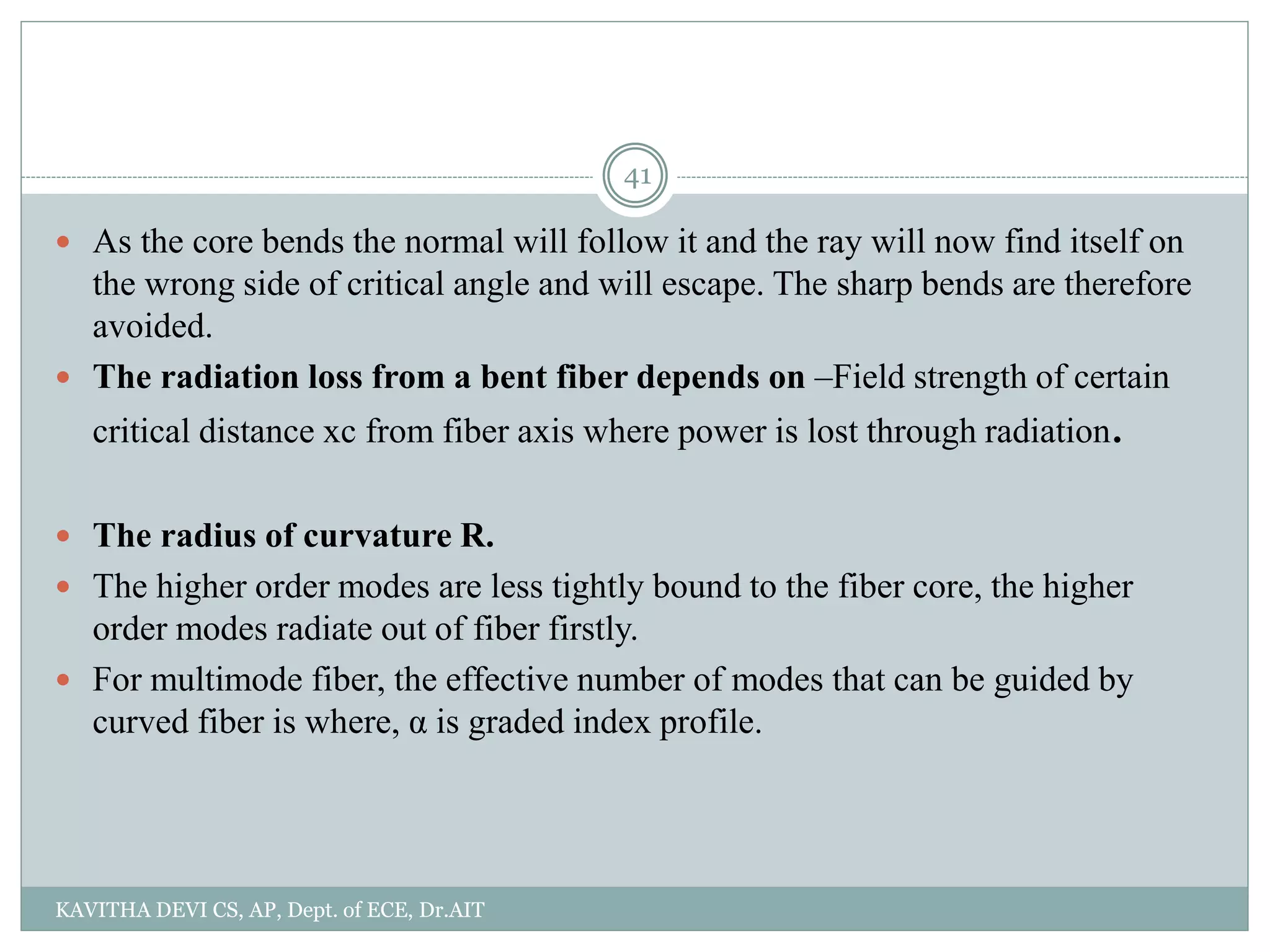 Transmission Characteristics of optical fiber | PPT