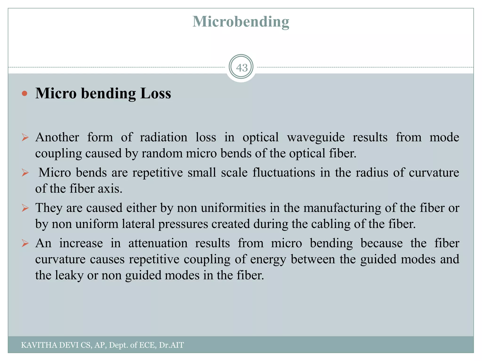 Transmission Characteristics of optical fiber | PPT