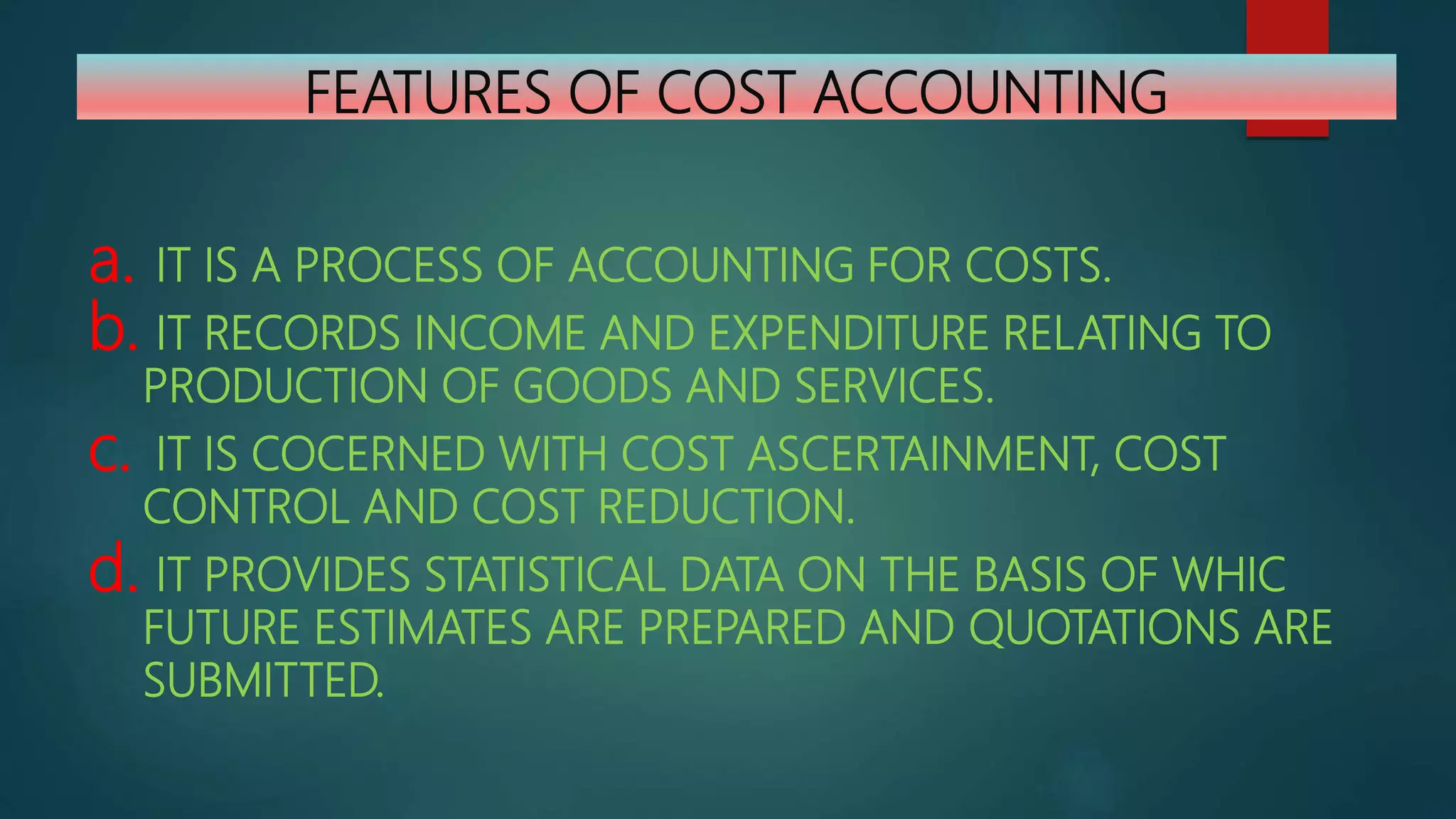 Cost Accounting and Financial Accounting | PPTX