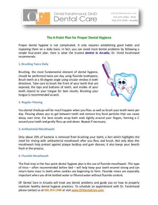 The 4 Point Plan For Proper Dental Hygiene the-4-point-plan-for-proper-dental-hygiene