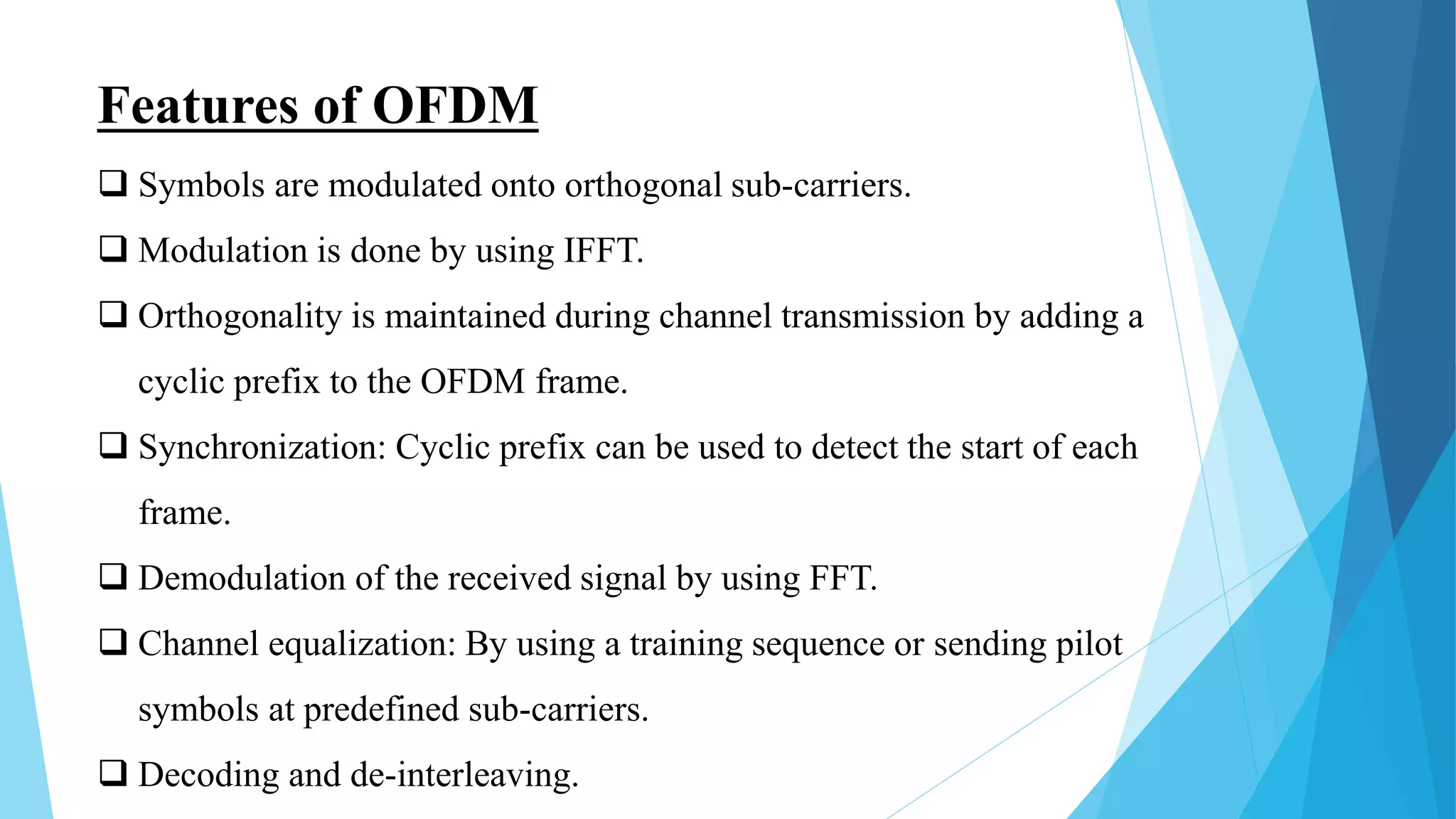 Orthogonal Frequency Division Multiplexing (OFDM) | PPTX