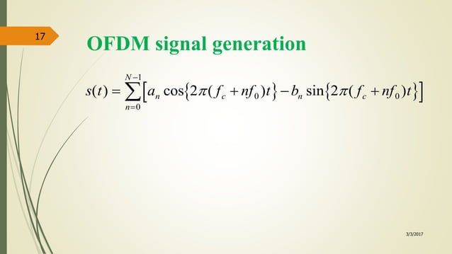 orthogonal frequency division multiplexing(OFDM) | PPTX