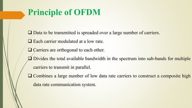orthogonal frequency division multiplexing(OFDM) | PPTX