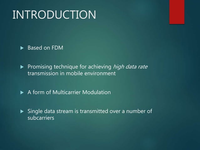 OFDM (Orthogonal Frequency Division Multiplexing) | PPT