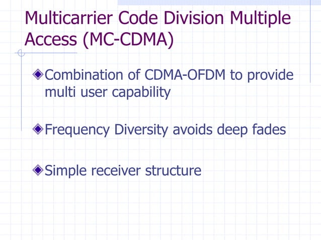 OFDM and MC-CDMA An Implementation using MATLAB.ppt