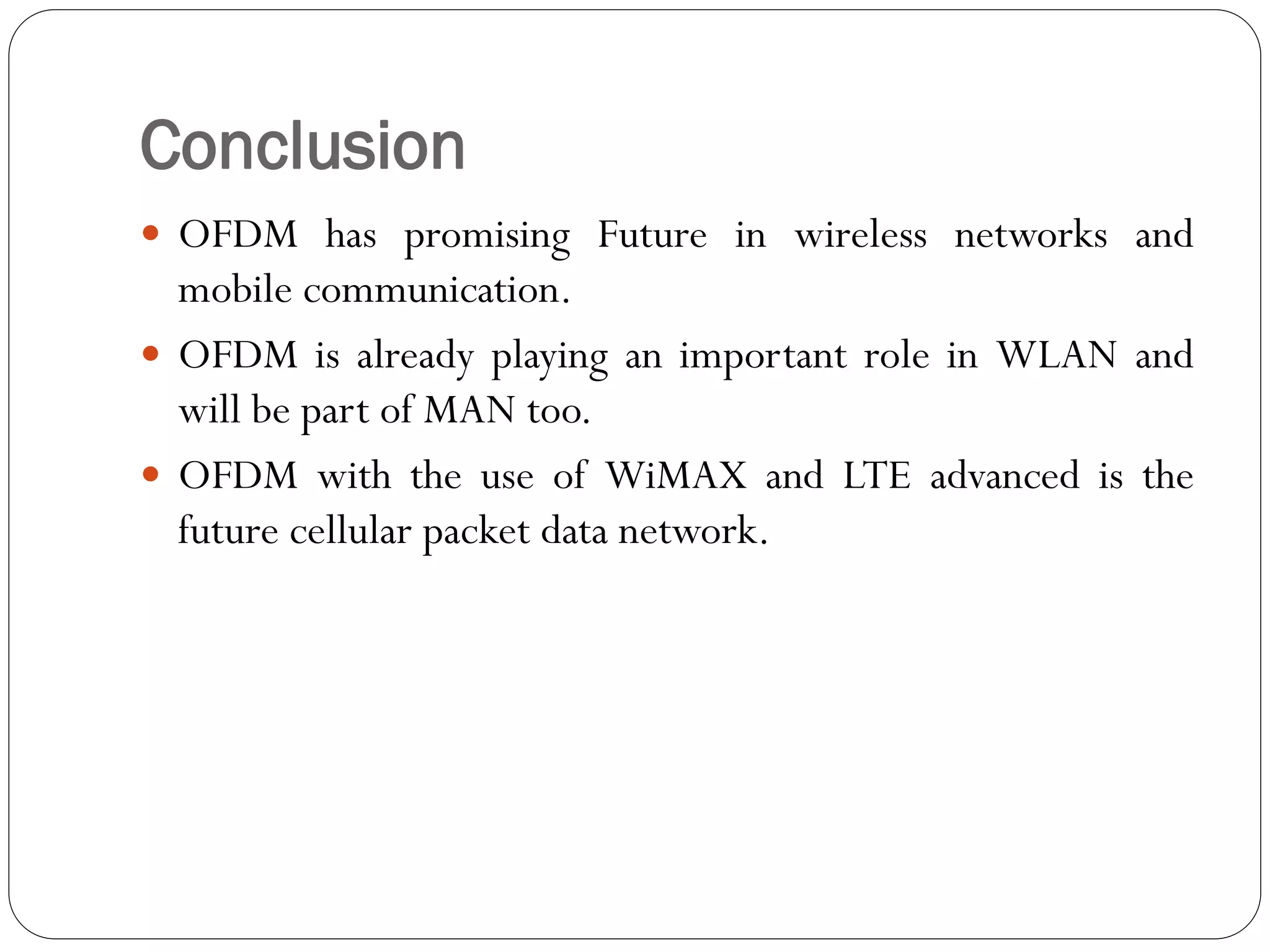 Orthogonal Frequency Division Multiplexing (OFDM) | PPT