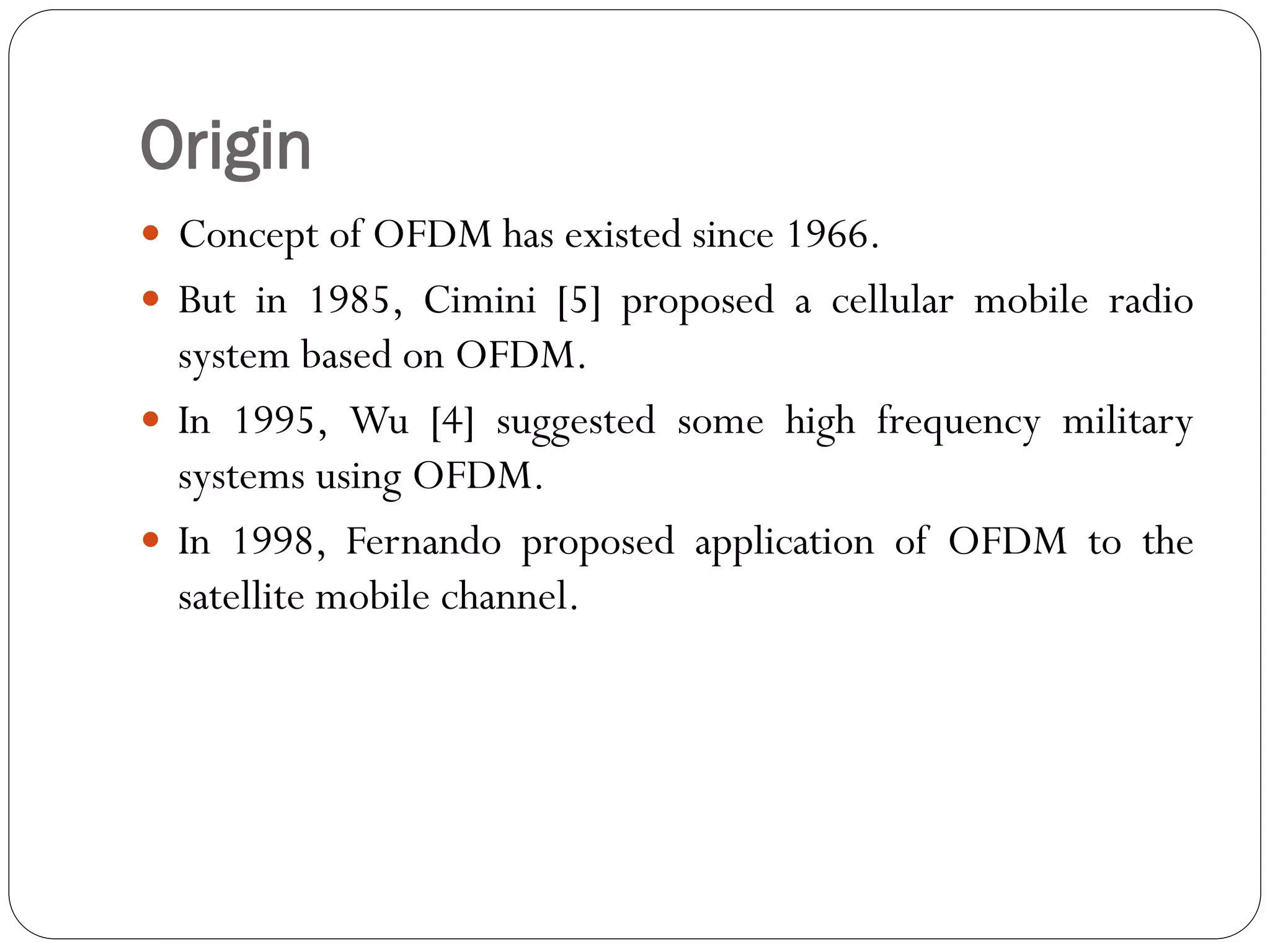 Orthogonal Frequency Division Multiplexing (OFDM) | PPT
