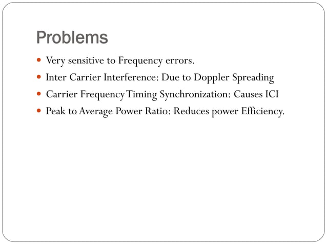 Orthogonal Frequency Division Multiplexing (OFDM) | PPT