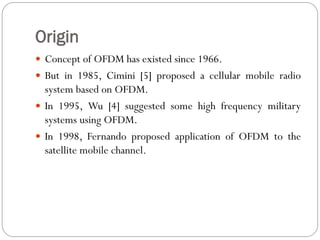Orthogonal Frequency Division Multiplexing (OFDM) | PPT