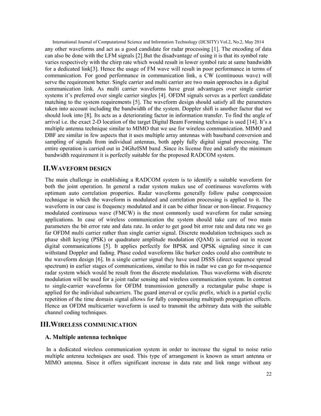 Ofdm based radcom system with improved | PDF