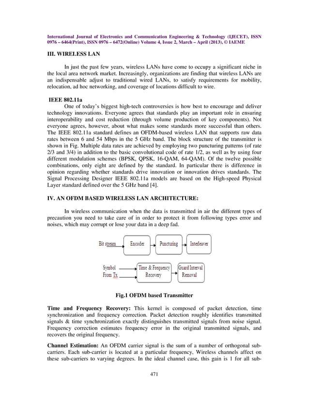 Ofdm Based Wireless Lan Transmitter Pdf