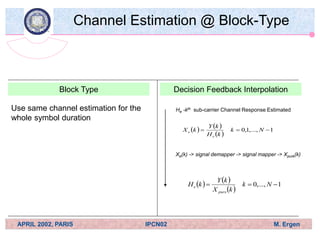 OFDM_Channel Estimation Techniques Based on Pilot Arrangement in OFDM Systems.ppt