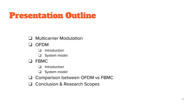 Multi Carrier Modulation OFDM & FBMC | PDF | Digital Audio | Computer ...