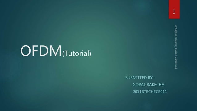 Ofdm(tutorial) | PPTX | Computer Networking | Computing