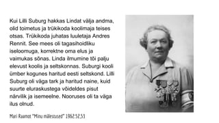 Lilli Suburgi ajakiri Linda 130 | PPTX