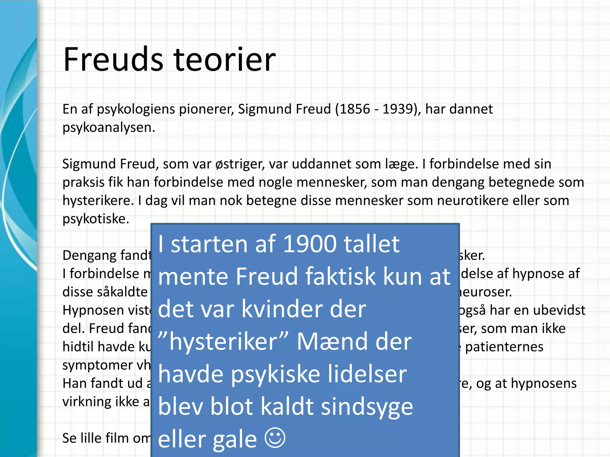 Psykologiske teorier intro | PPTX
