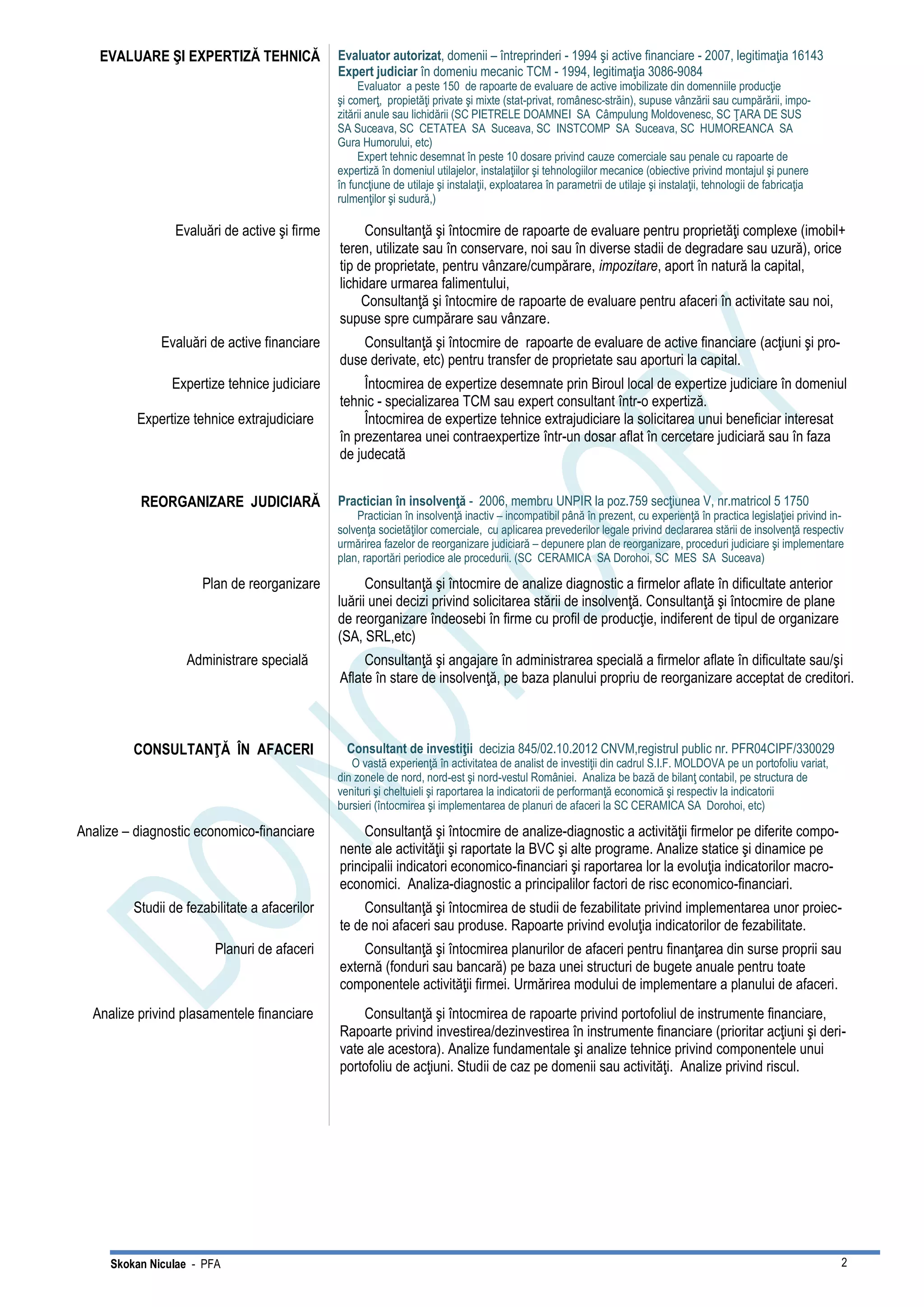 Oferta generala de servicii | PDF