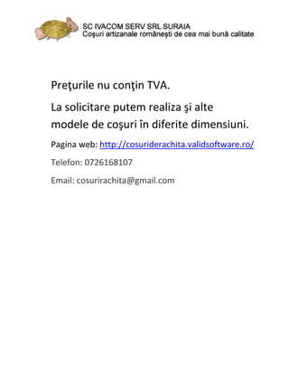 Cosuri si mobilier din rachita | PDF