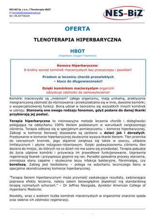 Oferta komora hiperbaryczna | PDF