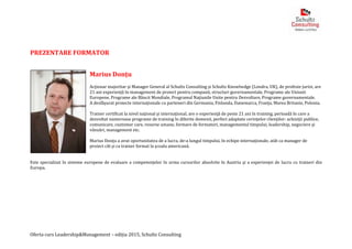 Prezentare Leadership & Management - training open | PDF