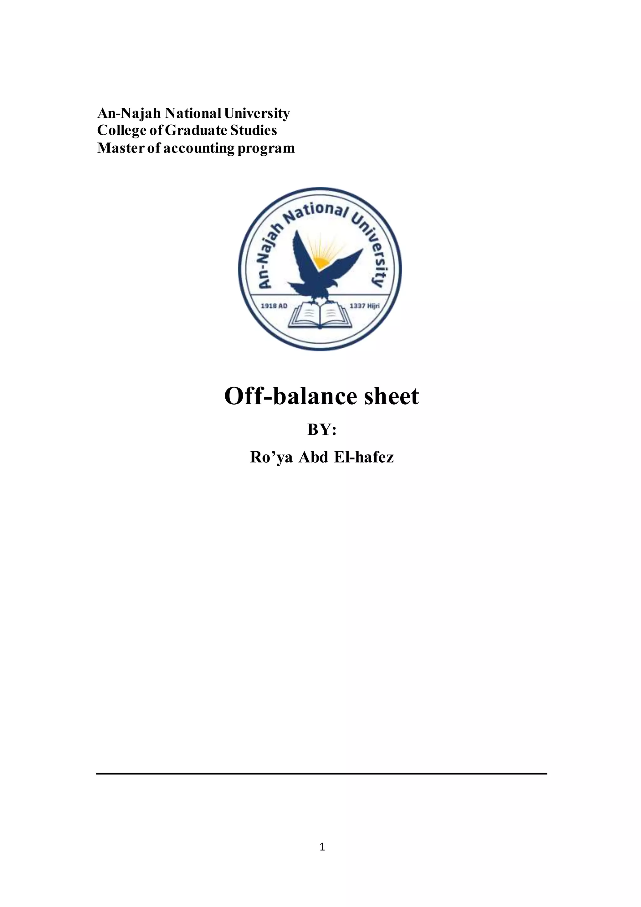 Off-Balance Sheet | DOCX