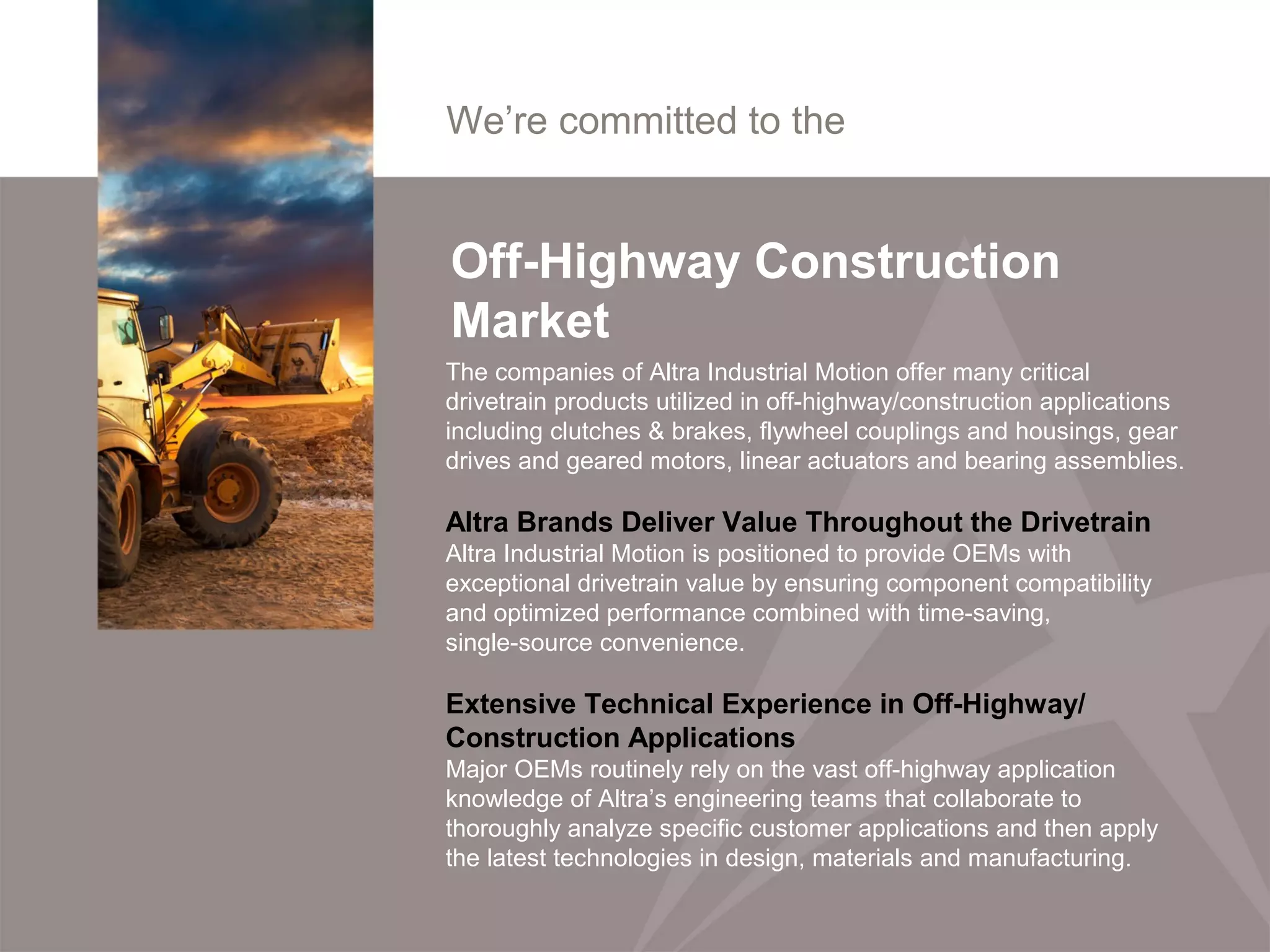 Off-Highway Construction Applications & Innovations | PPT