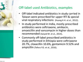 Off label use of antibiotics in pediatrics | PPT