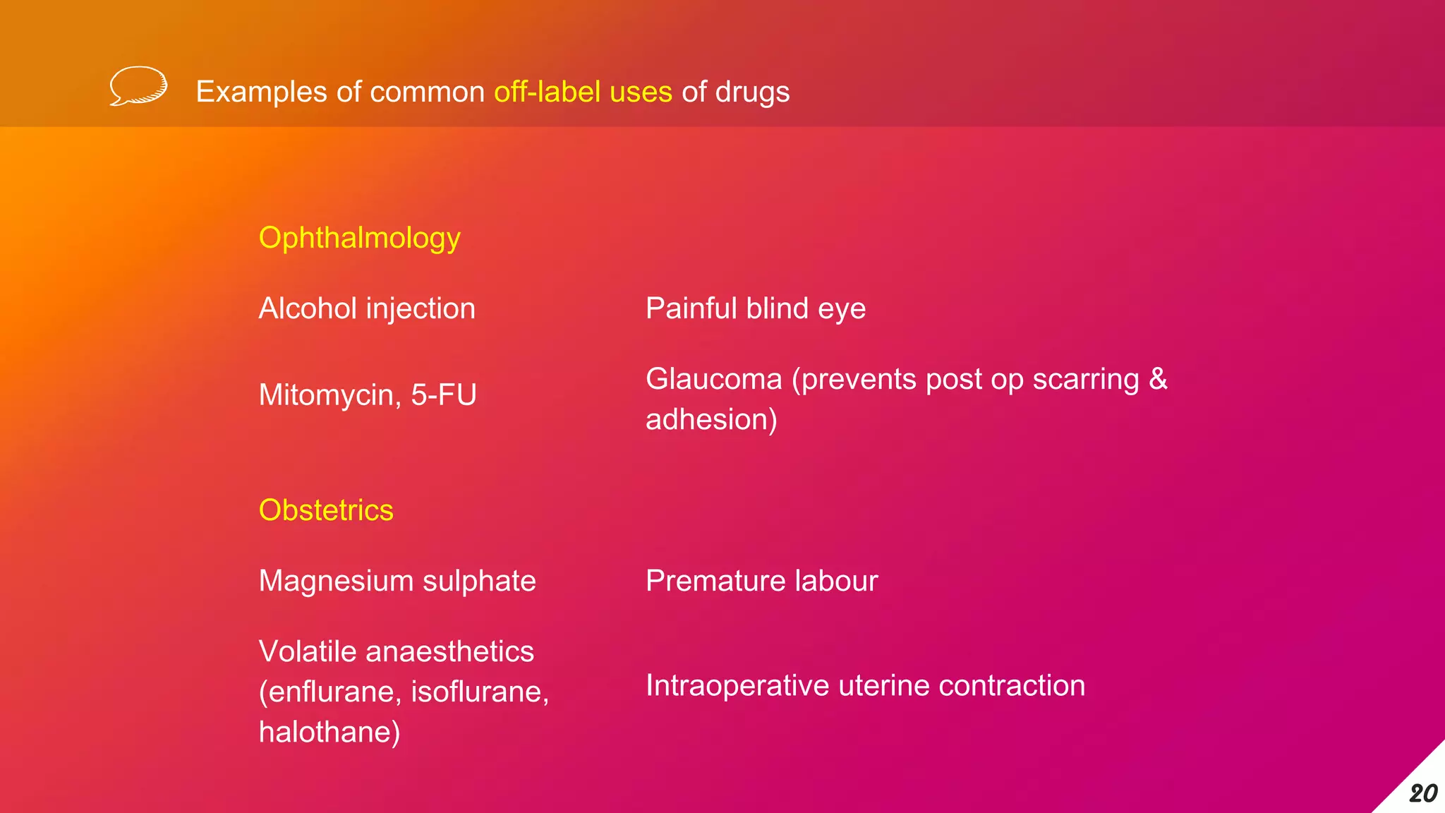 Off label use of drugs | PPS