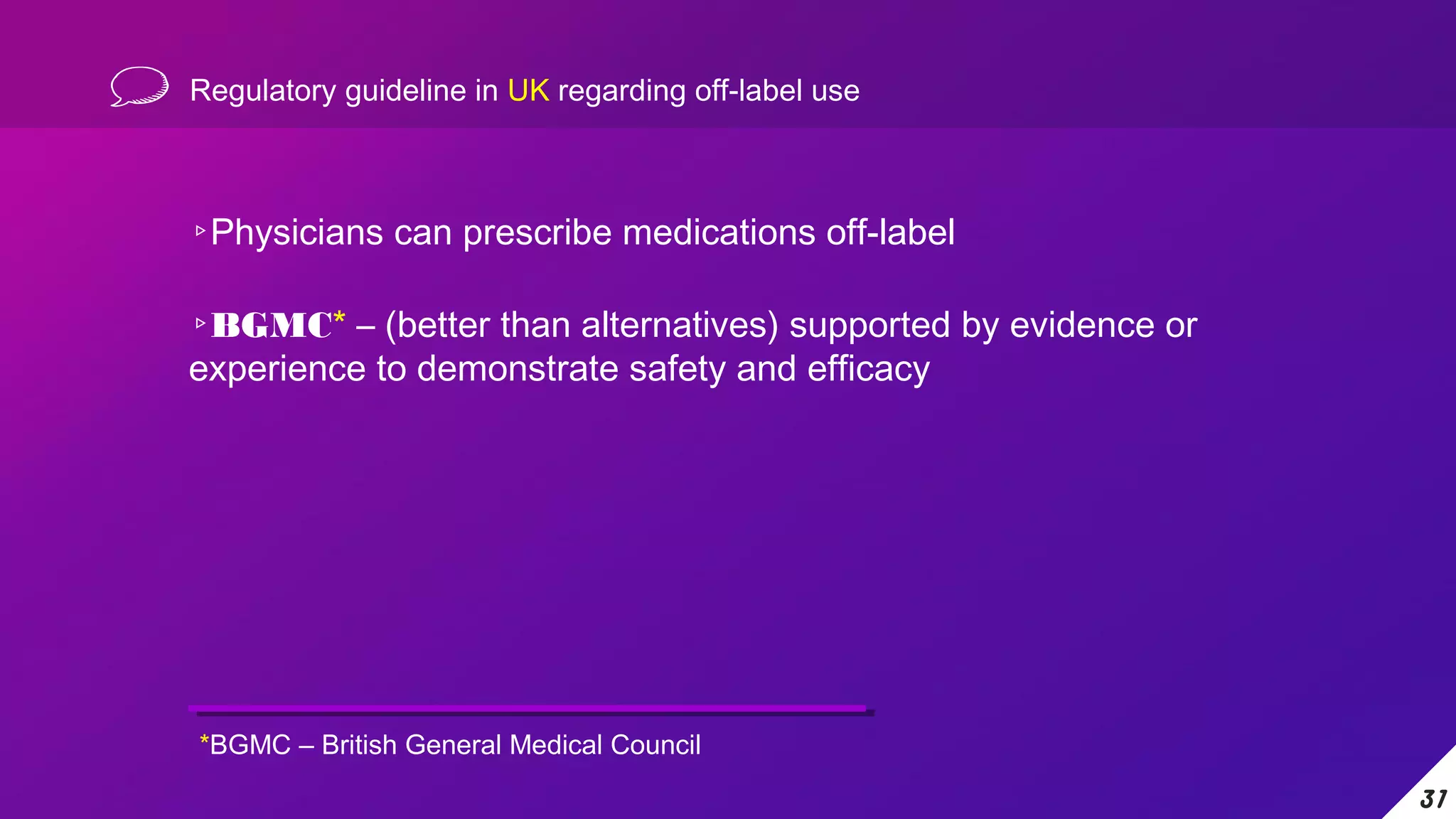 Off label use of drugs | PPS