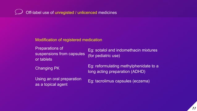 Off label use of drugs | PPS | Pharmaceutical Drugs | Medical Health