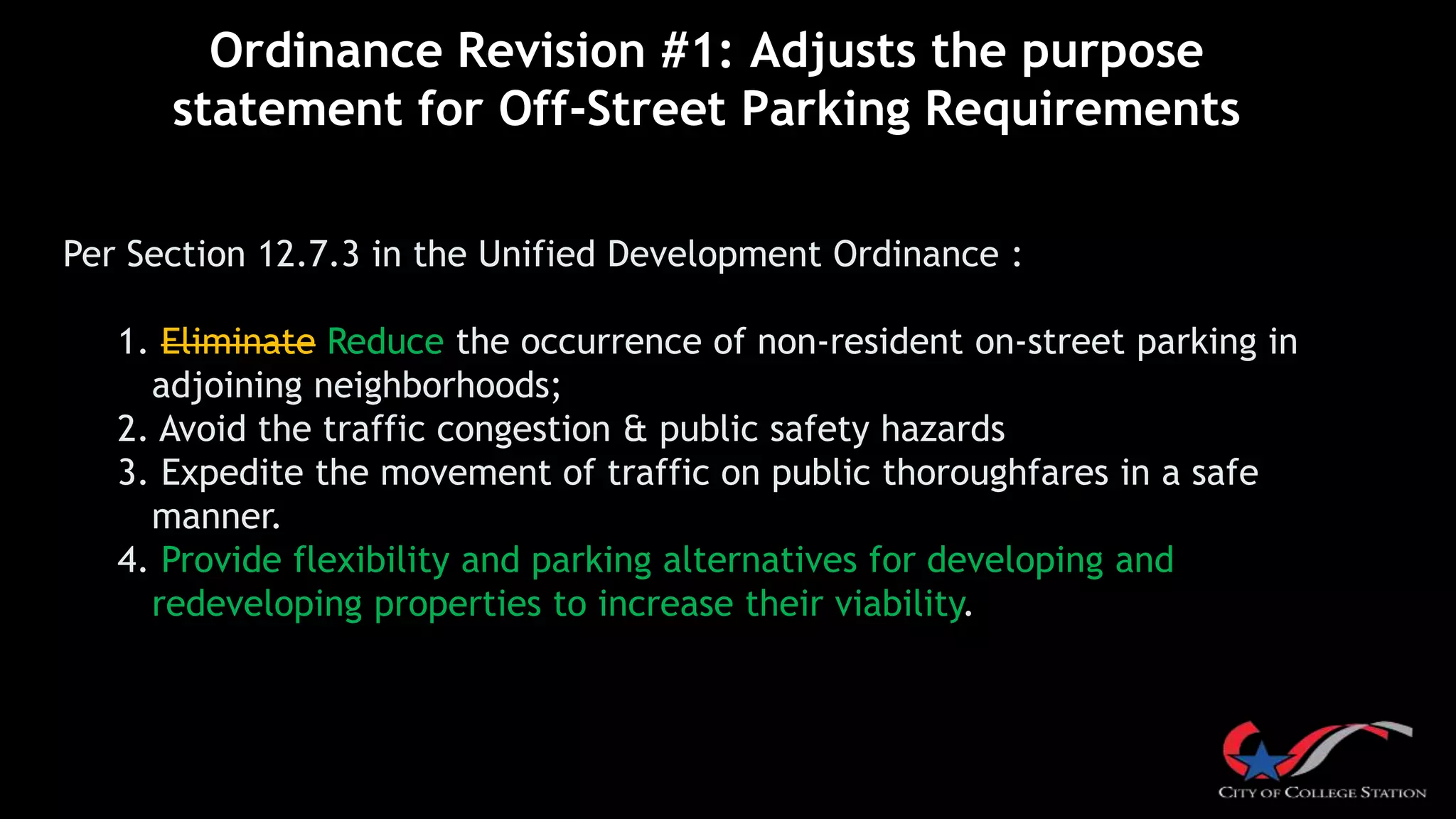 Off-Street Parking Standards | PPTX