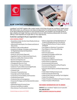 LexisNexis Digital Library ALM Content Available | PDF