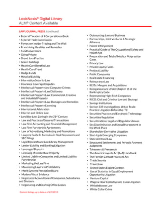 LexisNexis Digital Library ALM Content Available | PDF