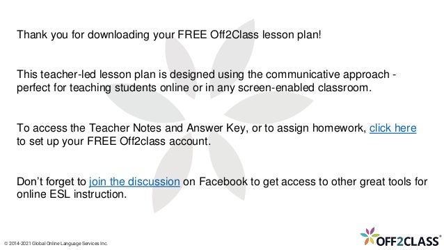 Idioms That Use Anatomy Vocabulary - Off2Class ESL Lesson Plan | PPTX