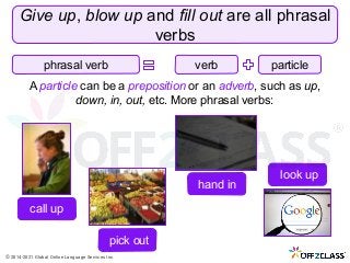 Phrasal Verbs – An Introductory Off2Class Lesson Plan For Your ESL Class