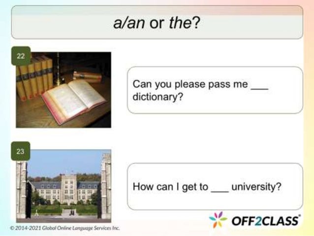 An ESL Lesson Plan On Articles: General vs. Specific | PPT