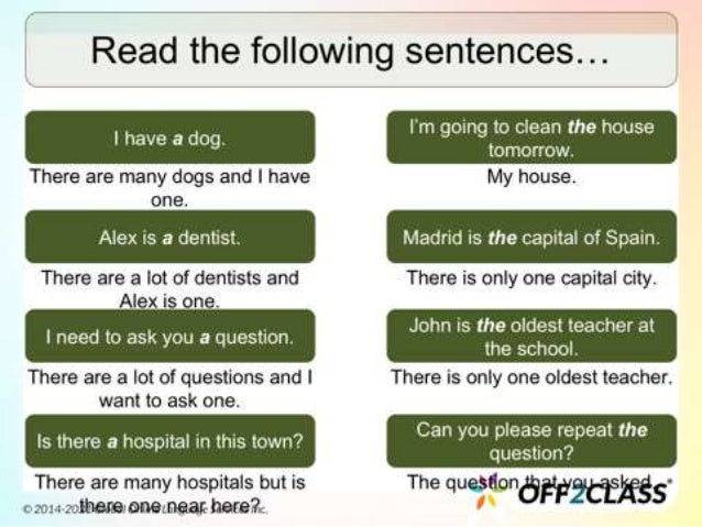 An ESL Lesson Plan On Articles: General vs. Specific | PPT