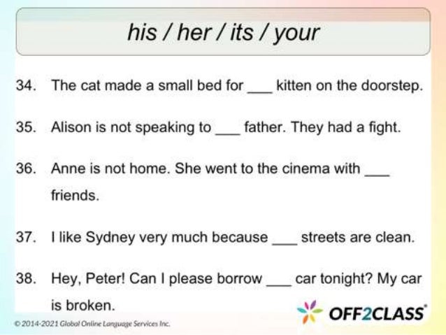 How To Teach Possessive Adjectives In A Fun Way - ESL Lesson Plan | PPTX