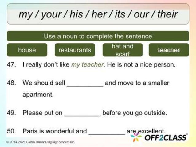 How To Teach Possessive Adjectives In A Fun Way - ESL Lesson Plan | PPTX