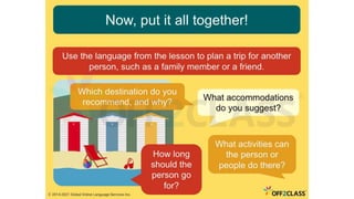 On Vacation - Planning Your Destination – An ESL Lesson Plan | PPTX