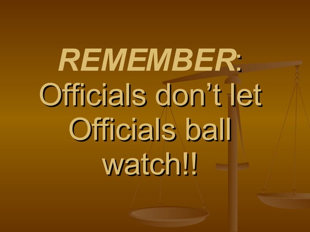 Off Ball Officiating | PPT
