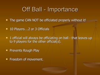 Off Ball Officiating | PPT