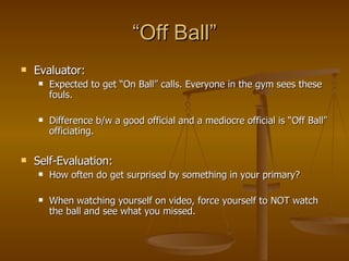 Off Ball Officiating | PPT