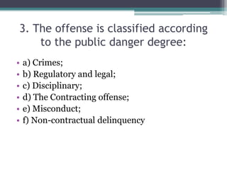 Offence: concept and composition | PPT
