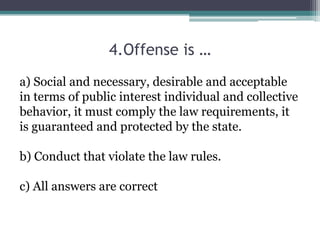 Offence: concept and composition | PPT