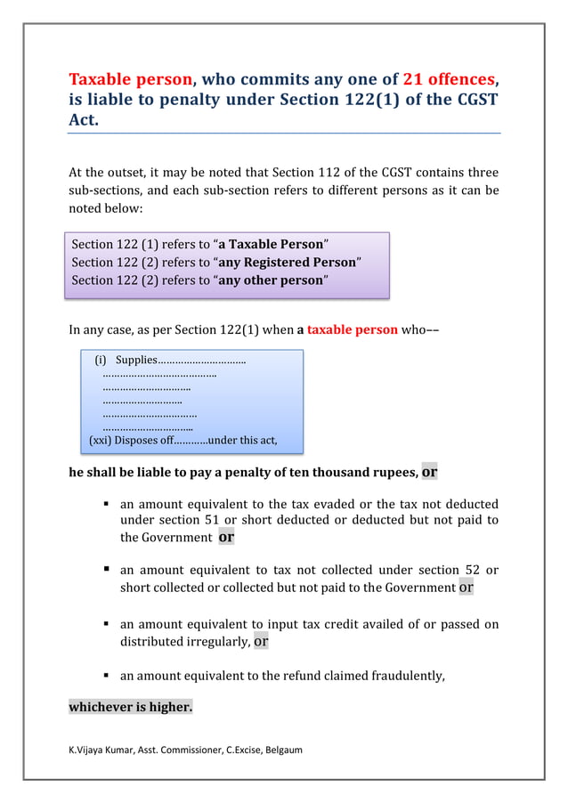 Offences & Penalties under GST Law | PDF