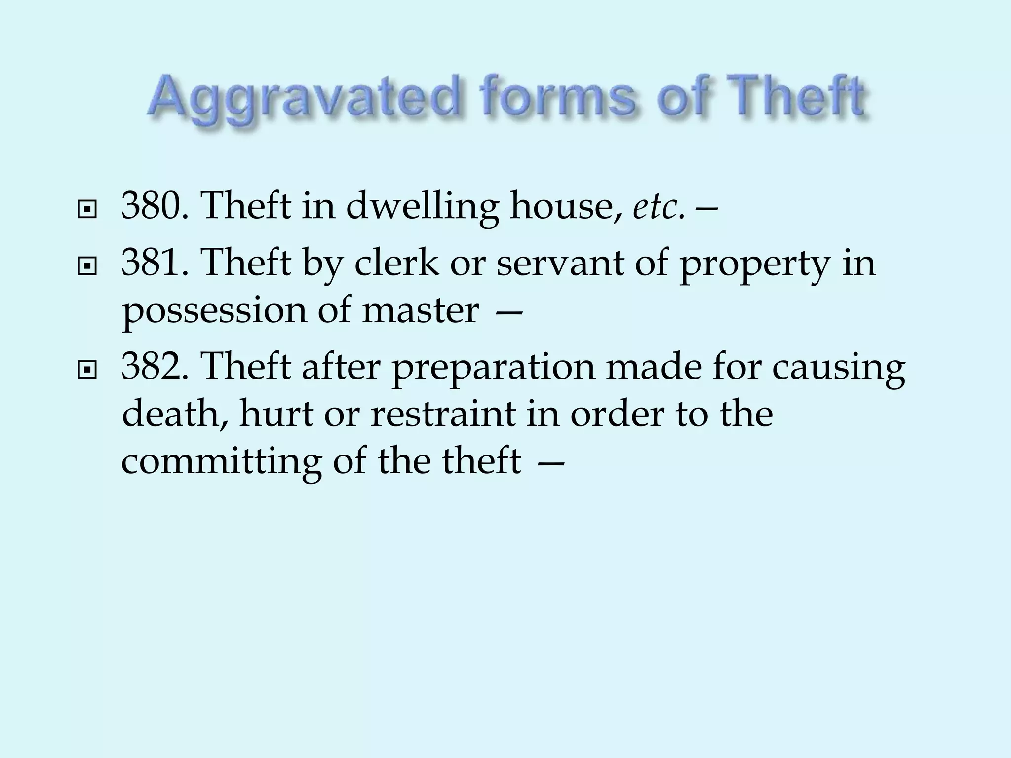 OFFENCES AGAINST PROPERTY | PPTX