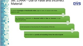 Offences, prosecutions and penalties under customs | PPTX