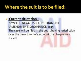 BOUNCING OF CHEQUE | PPTX